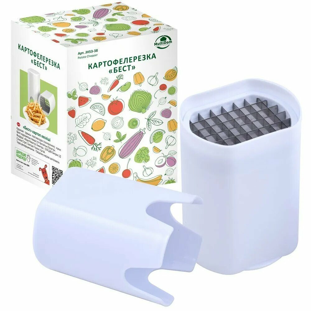 Картофелерезка Мультидом "Бест", пластмасса/нержавеющая сталь, 9,5x8,5x13 см (JH53-38)