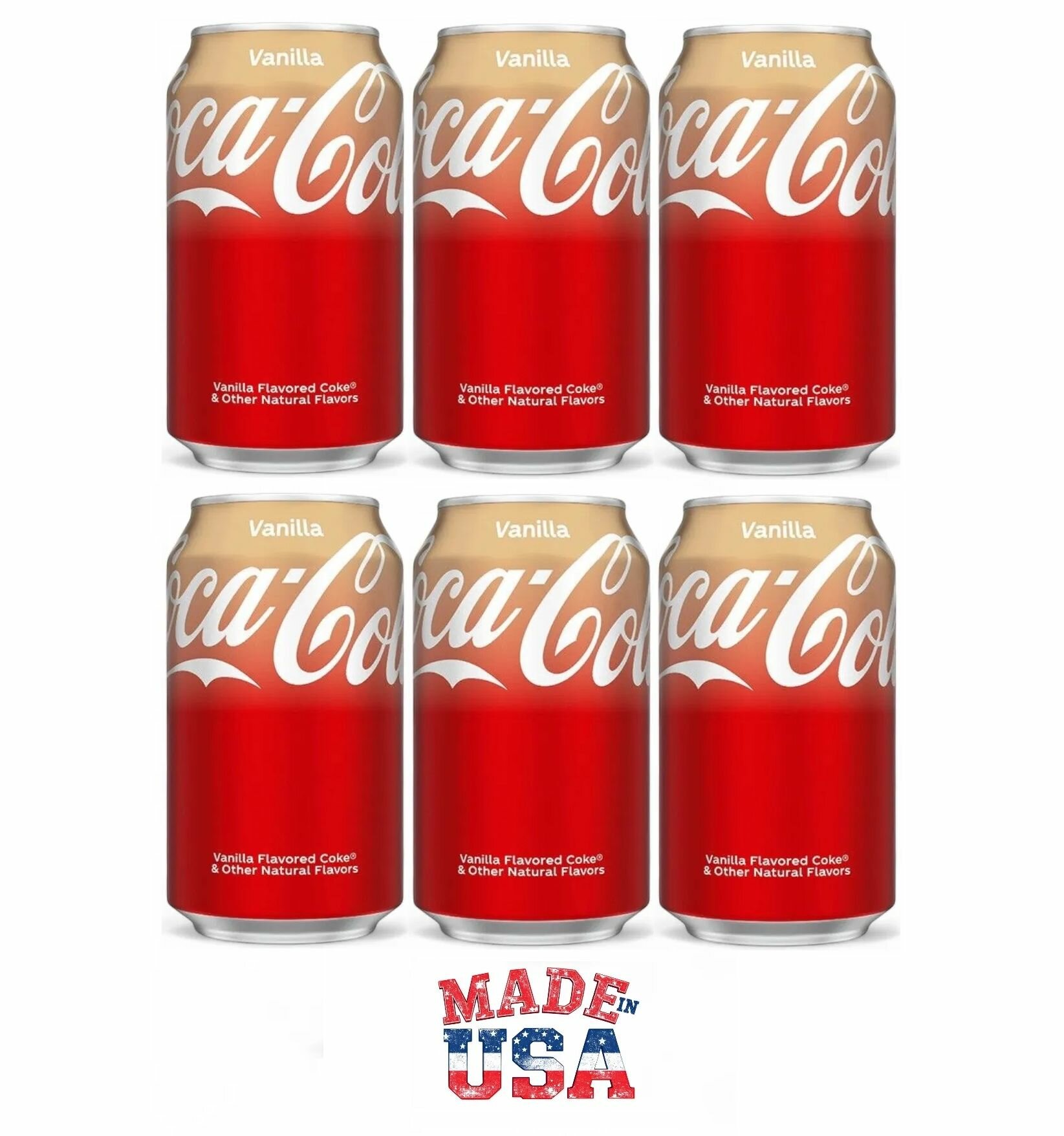 Coca-Cola Vanilla со вкусом ванили (США), 355 мл (6 шт)