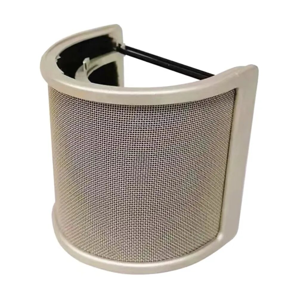 Аксессуар для микрофона универсальный Микрофонный хлопающий фильтр для студийной записи ПК Металлический конденсатор с ветровым стеклом, золотой