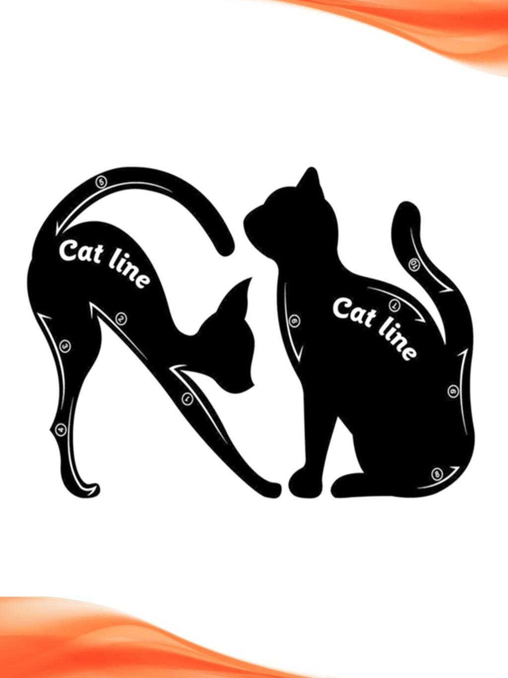 Трафареты для подводки глаз в виде кошек