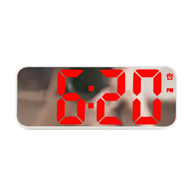 Горячая продажа будильника, простой настольный электронный часы, LED зеркало, ночник, цифровые часы, часы для студенческого общежития, прикроватные часы