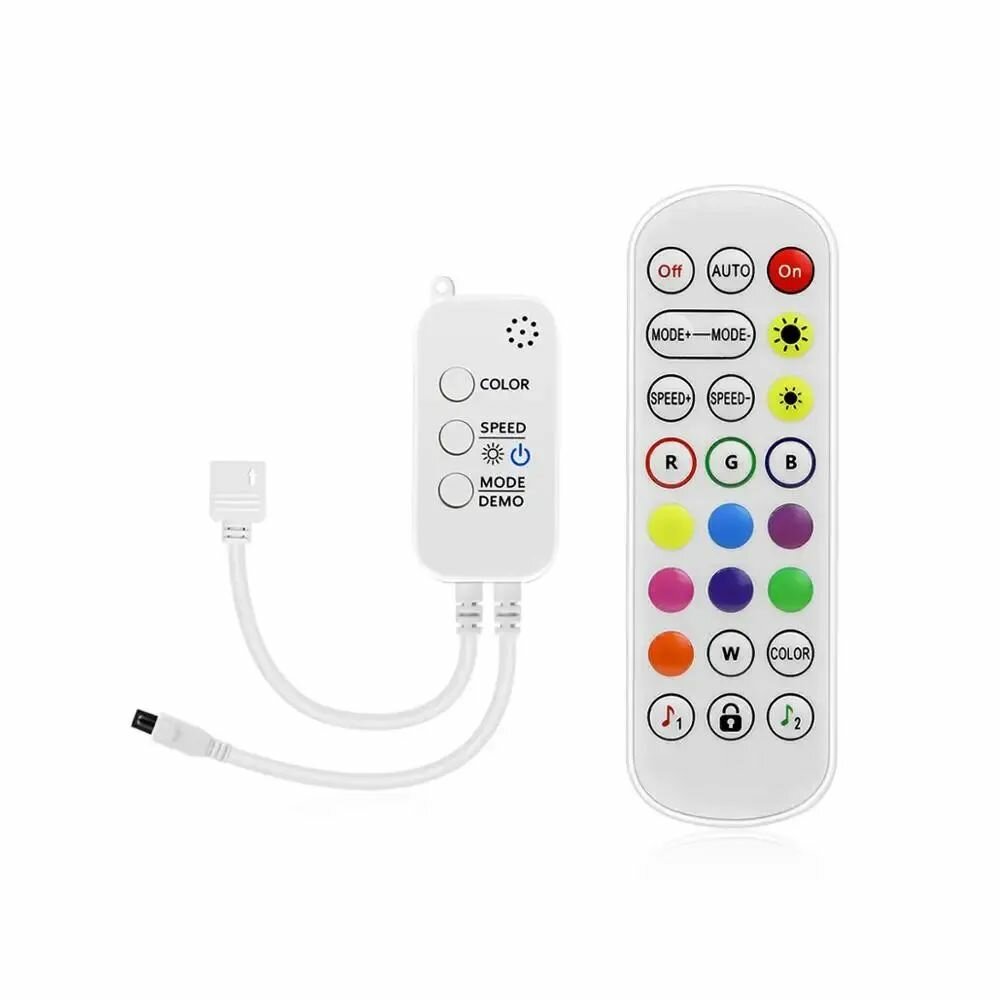 Bluetooth RGB LED контроллер, голос и музыка синхронизации встроенный микрофон для RGB светодиодные ленты света