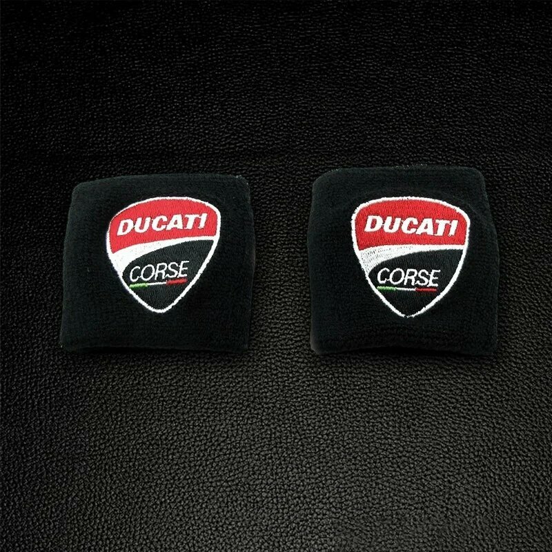 Черные чехлы на бачок тормозной жидкости Ducati Corse (2шт)