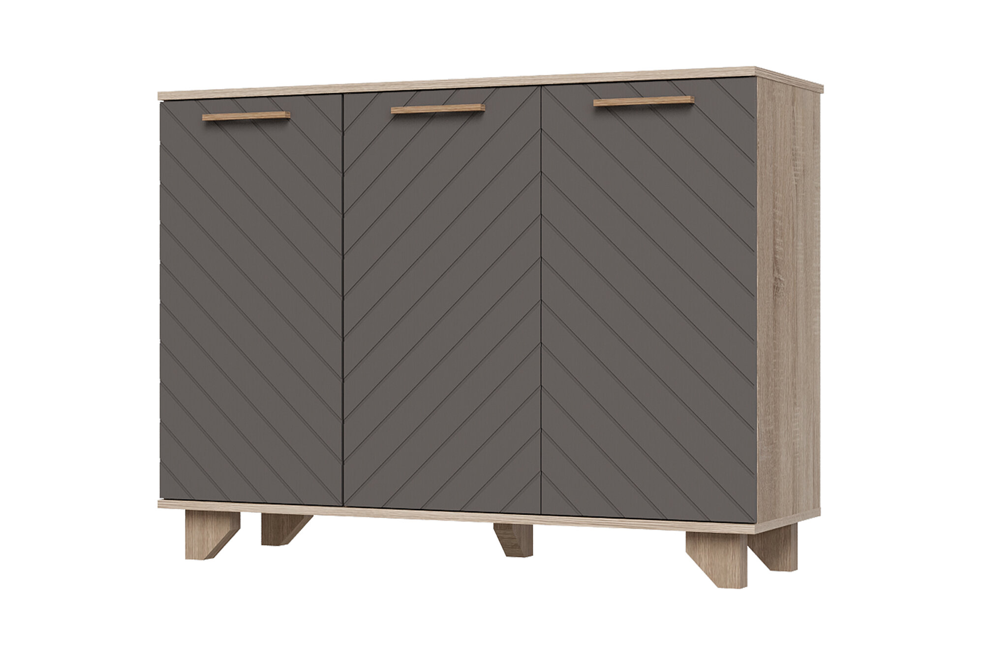 Комод для одежды Нонтон Ньёрд, дуб сонома / черника, 120x40x90 см