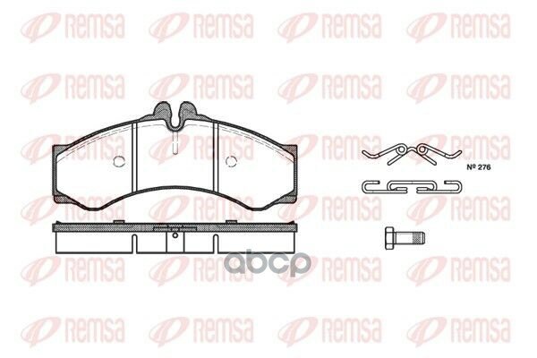 614 00 колодки дисковые п. ! MB Sprinter 408D/410D/412D 96>, VW LT46 2.3i-2.8TDi 96> Remsa арт. 061400