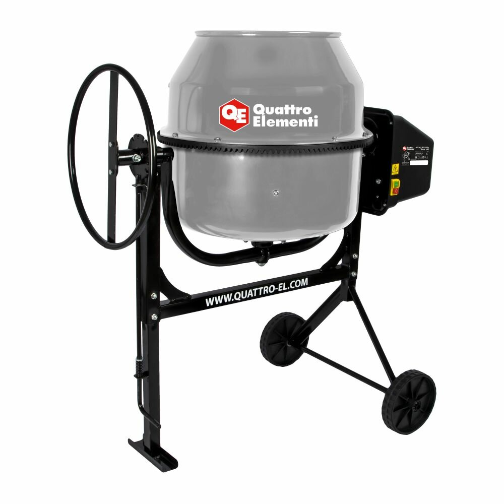 Бетоносмеситель QUATTRO ELEMENTI Terra 140 550 Вт 140л 27об/м замес 65л чугунный венец шт