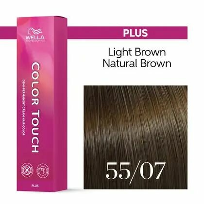 Wella Color Touch plus 55/07 кедр Интенсивное тонирование без аммиака, 70% покрытия седины, 60 мл