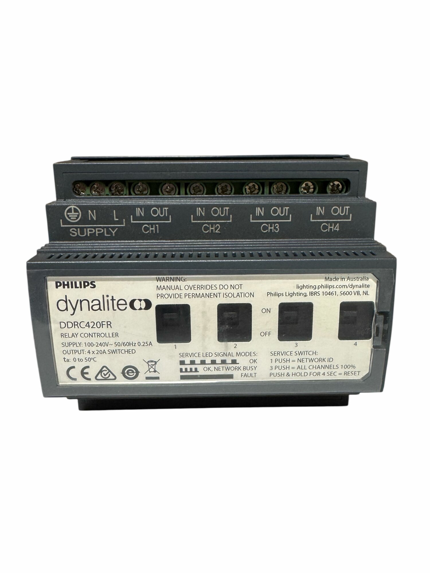 Реле контрольное Philips dynalite DDRC420FR