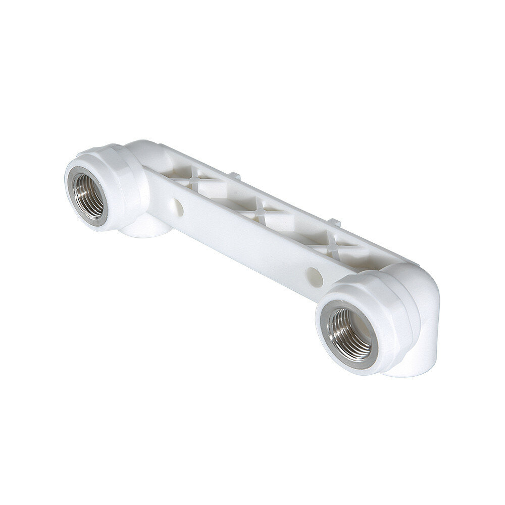 Планка монтажная 25x1/2' ВР для смесителя, с водорозетками, полипропиленовая PPR белая Valtec VTp.724.0.02504