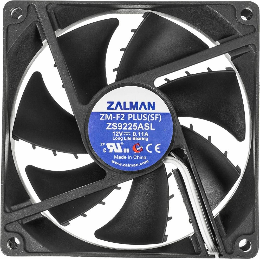Вентилятор для корпуса Zalman ZM-F2 Plus SF 90х90х25 мм, черный 3-pin 23дБ (ZM-F2 PLUS (SF))
