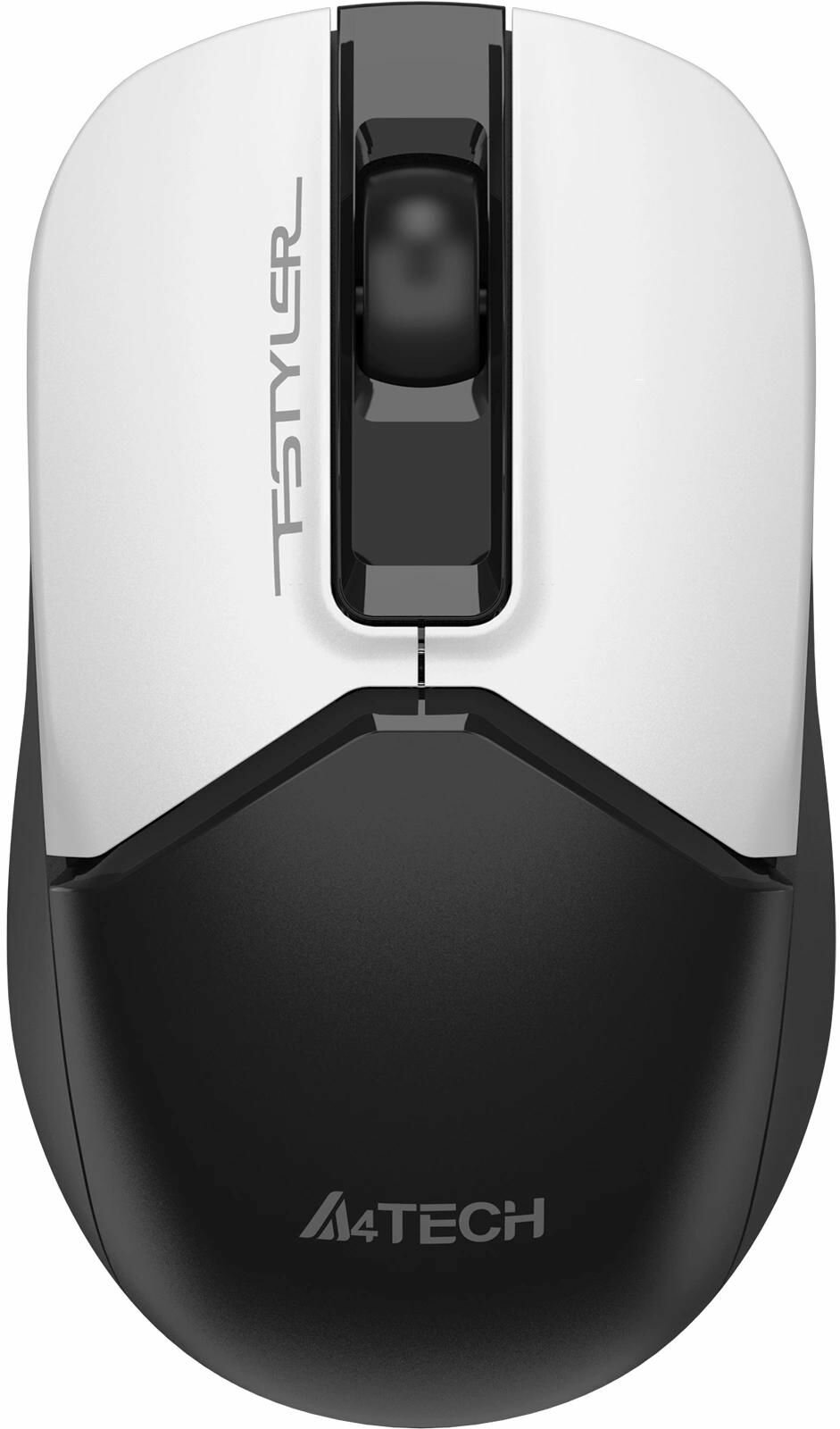 Мышь компьютерная A4Tech Fstyler Fg12s Panda белый, черный, оптическая 1200 dpi, silent, беспроводная USB, 3 кнопки (FG12S PANDA)
