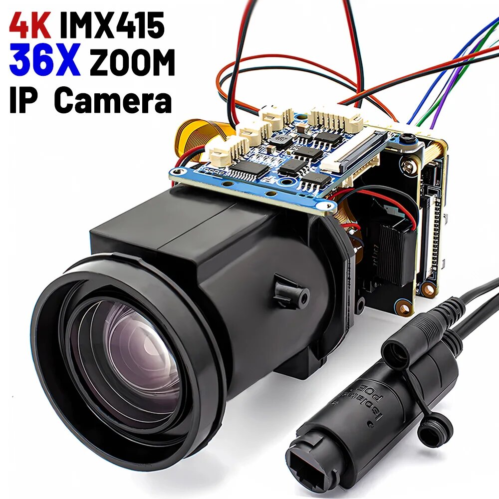 IP-камера Sony IMX415 CMOS 8Мп 4K с 36x оптическим зумом 8MP POE48V