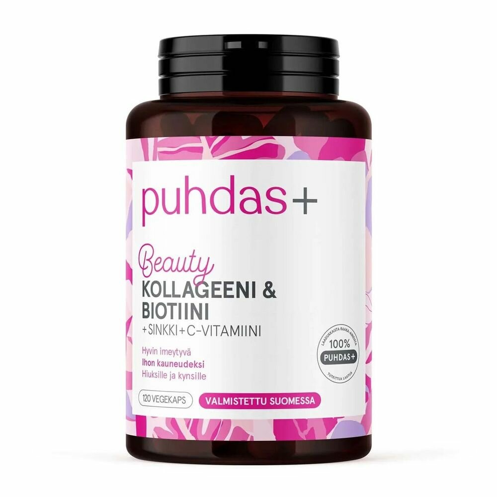 Puhdas+ Beauty Коллаген и биотин, 120 капсул