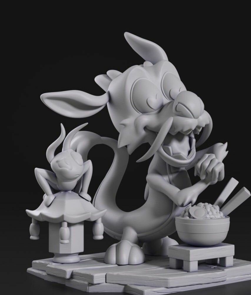 Фигурка под покраску Mushu 84 мм