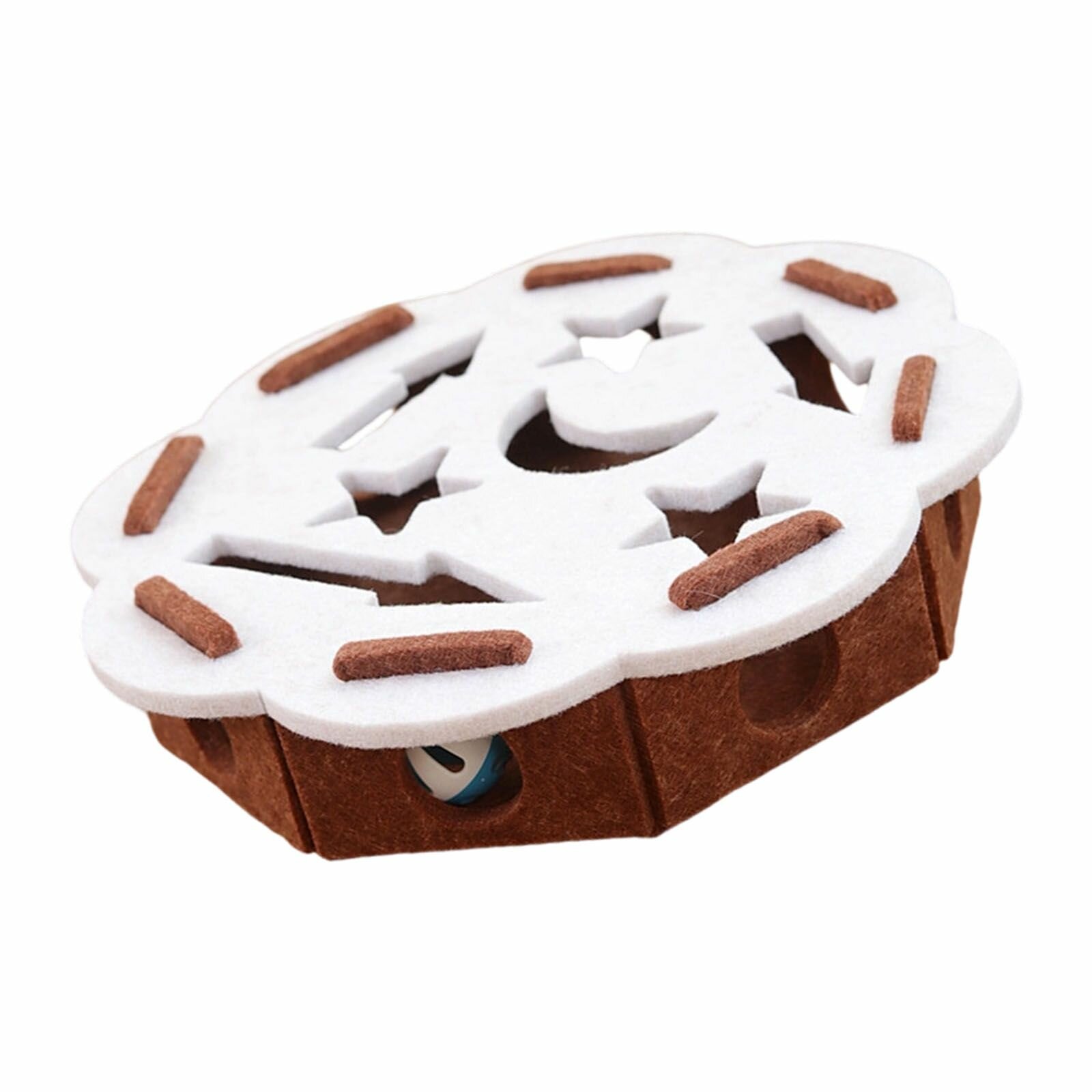 Фетровый игровой домик для кошек с двумя мячами