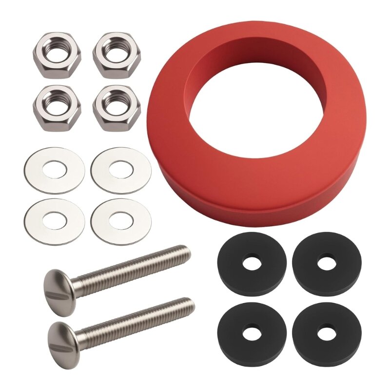 Комплекты прокладок для крепления Унитазов к Чаше С Резиновой Шайбой И Фурнитурой Из нержавеющей Стали Для надежного Герметичного Соединения