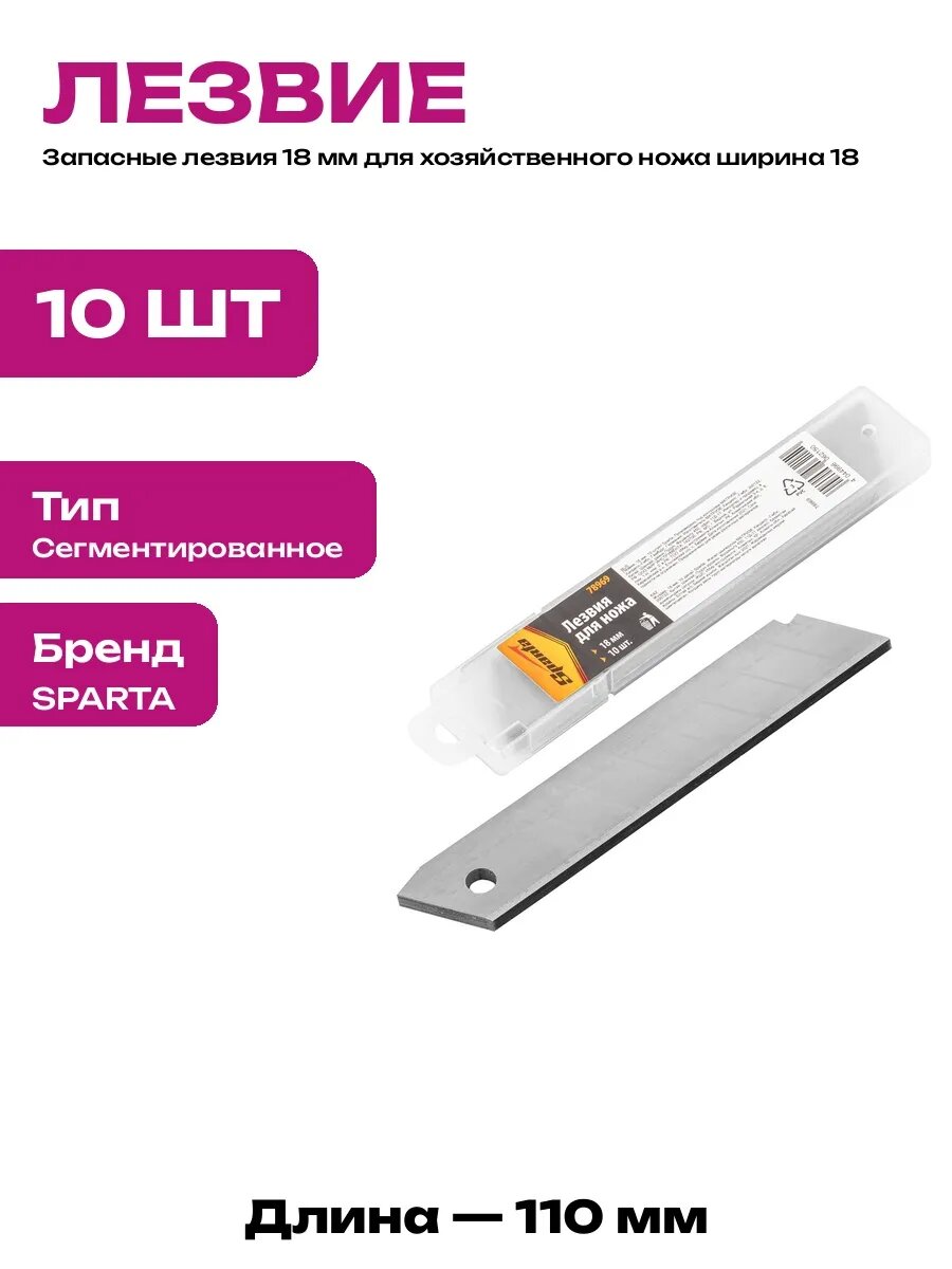Сменное полотно для ножа 18 мм сегментированное сталь HCS