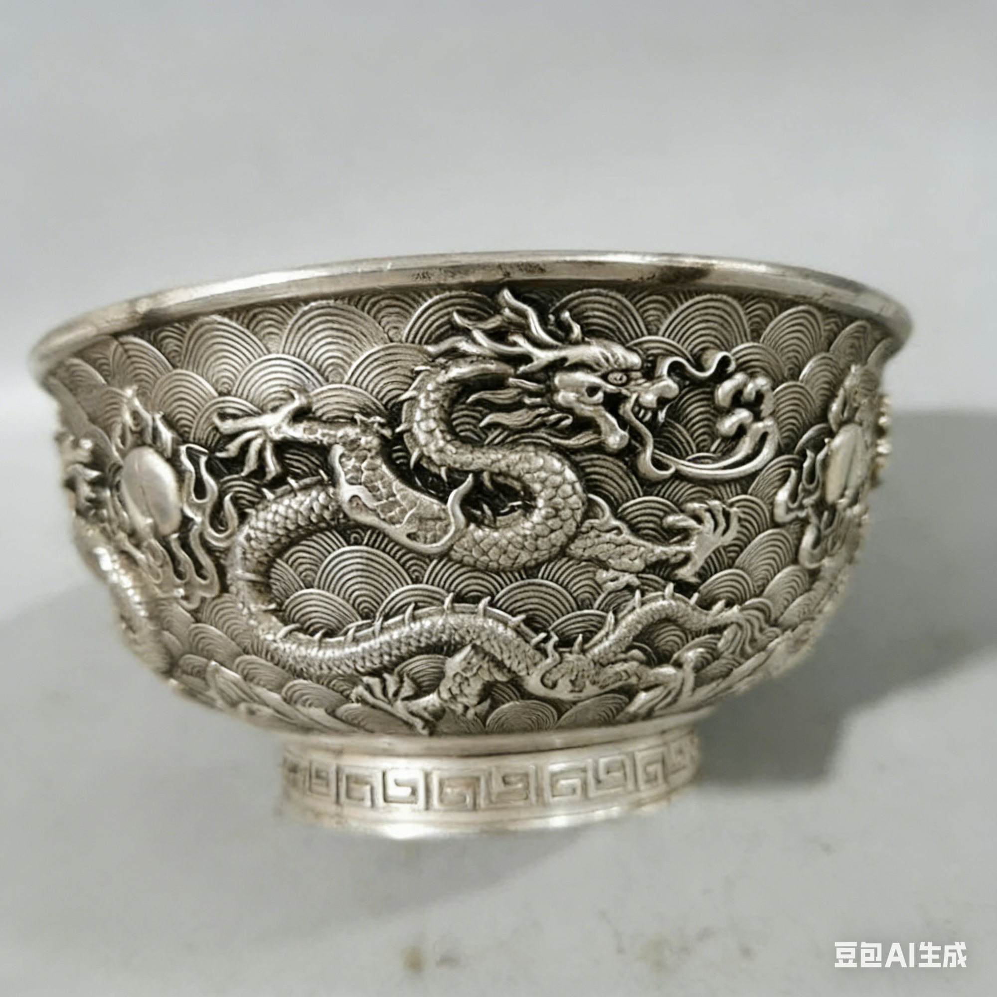 Старинная посеребренная чаша, 1933 г, коллекционный артефакт, белая, 300 г