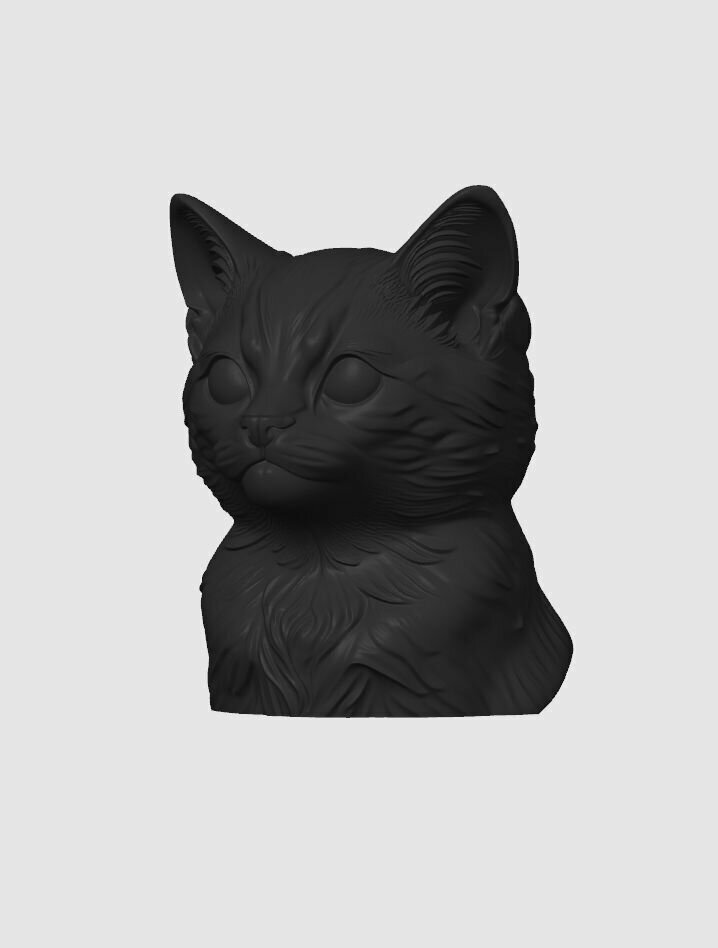 Эксклюзив! Статуэтка кошки - Котенок (10 см, черный) - Милый друг, подарок, талисман