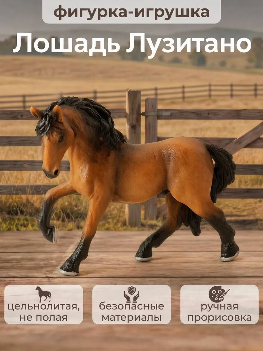 Коллекционная игрушка фигурка лошадь Лузитано
