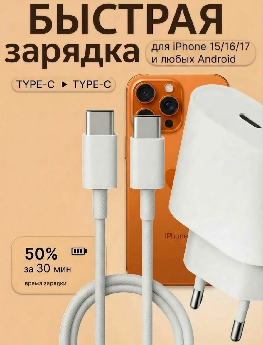 Зарядка для iPhone. Быстрая зарядка на айфон Lightning, 35W