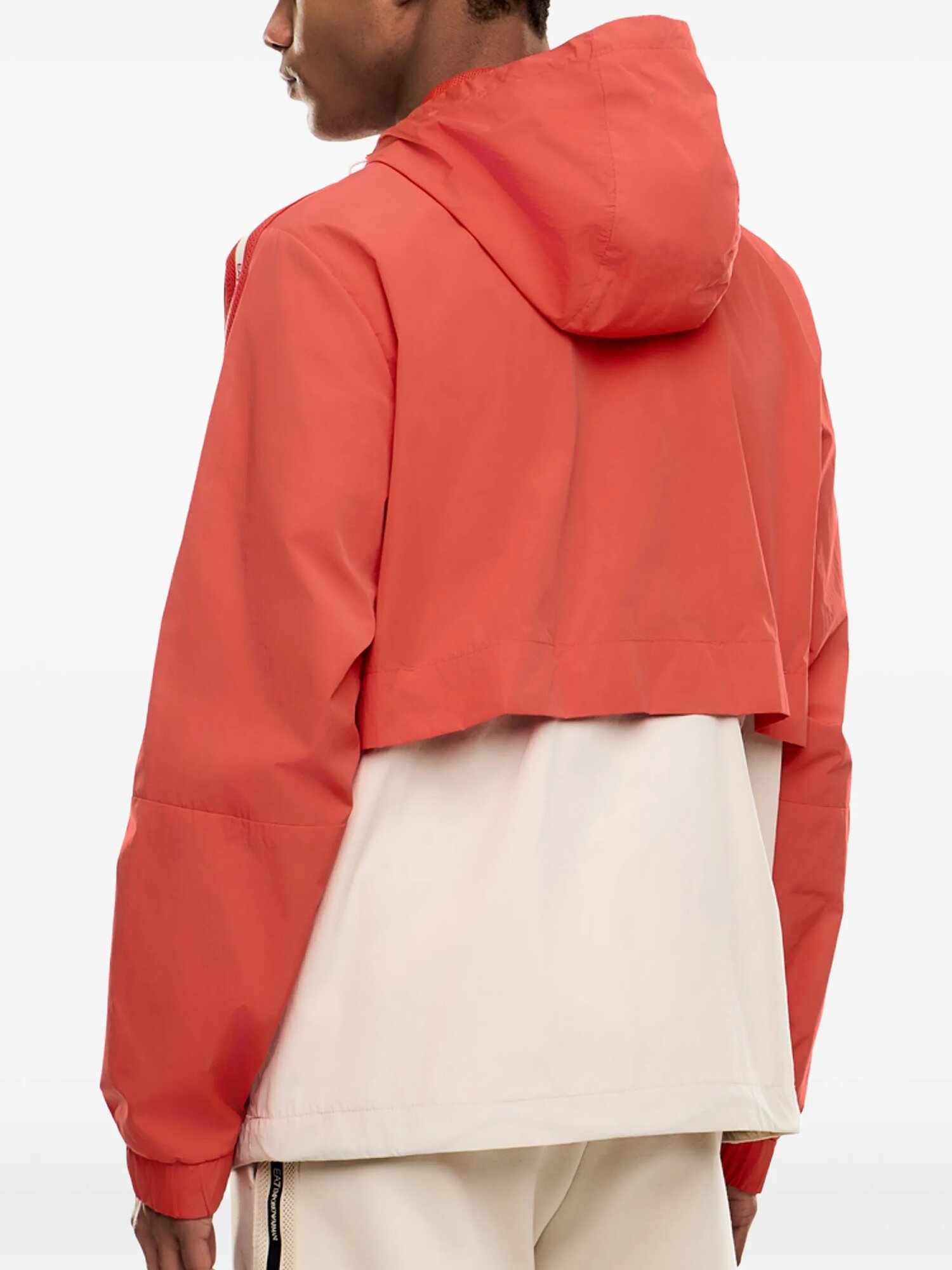 Куртка EA7 EMPORIO ARMANI Colour-block logo-tape jacket, размер 46, red — фото 1