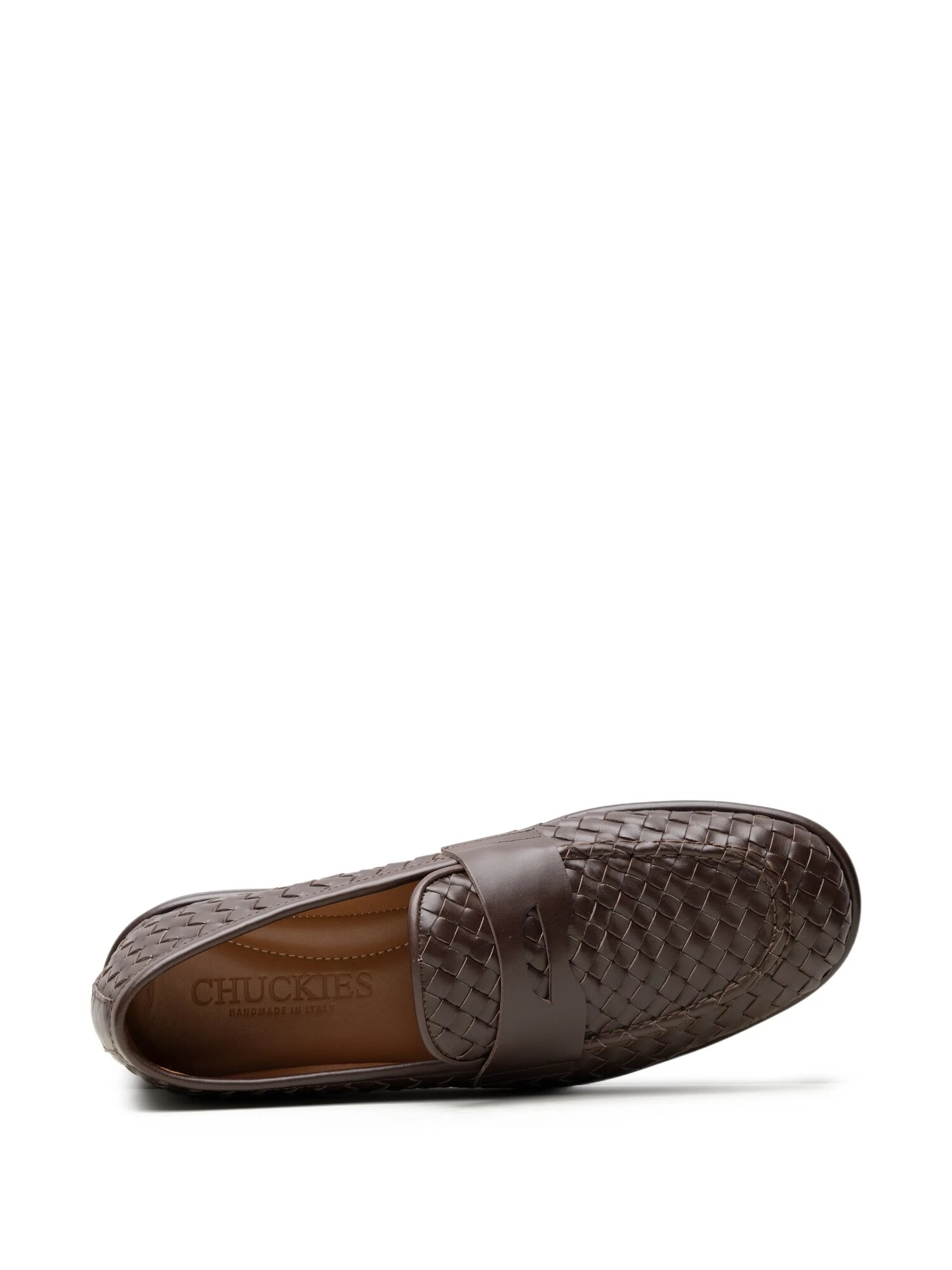 Лоферы  Woven-effect leather loafers, размер 44, brown — фото 1