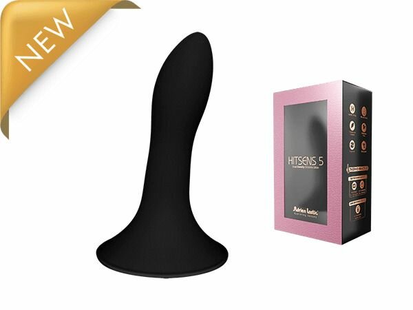 Небольшой дилдо на присоске с двойной плотностью Hitsens S05 Black