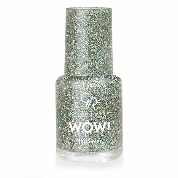 Golden Rose Лак для ногтей Wow! Nail Color, тон 204 блестки