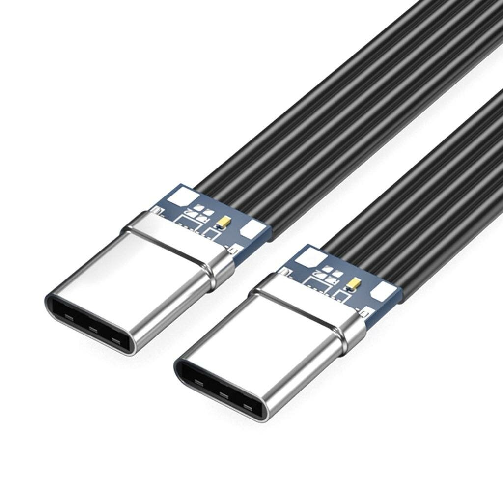 Гибкий USB-C кабель, 1m - Двойная прямая головка