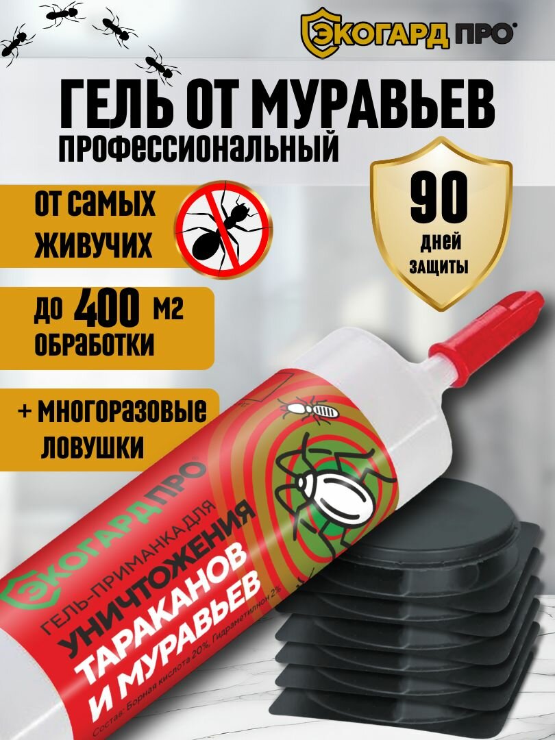 Гель и ловушки от муравьев экогардпро