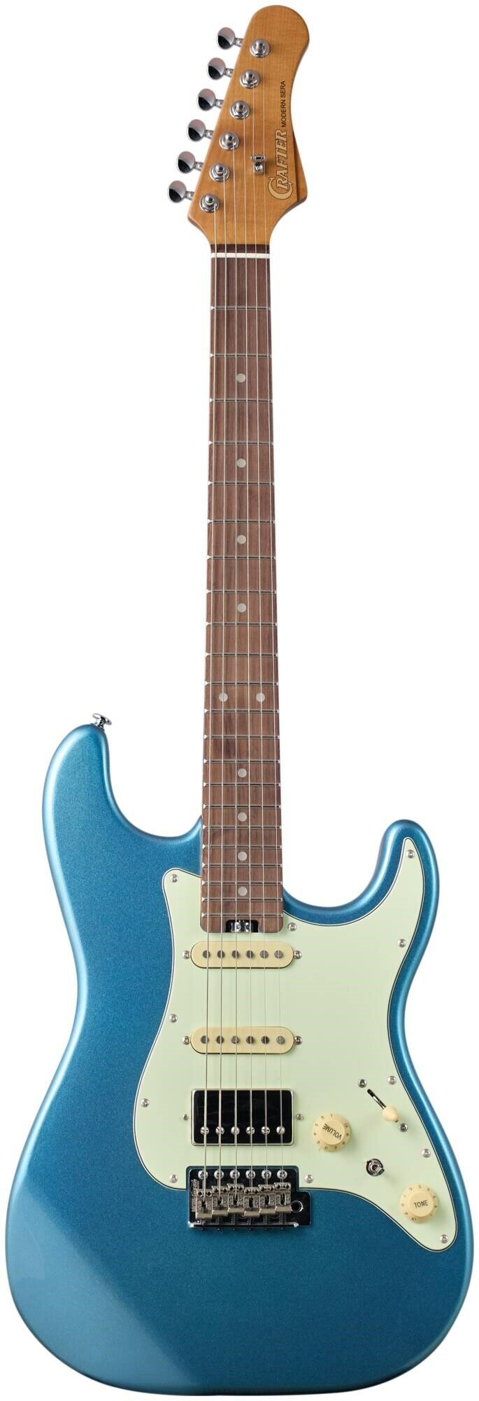 CRAFTER Modern Sera S VVS RS LPB - электрогитара, корп красн дер, печ клен-палисандр, голубой