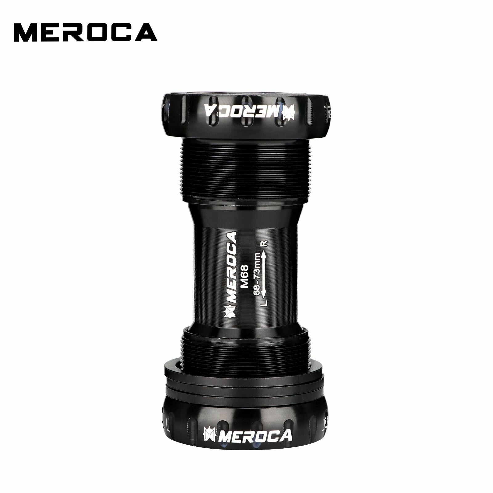 MEROCA M68, каретка для горного велосипеда, поворотный подшипник, совместим с кареткой 68-73 мм, полый корпус с резьбой, черный