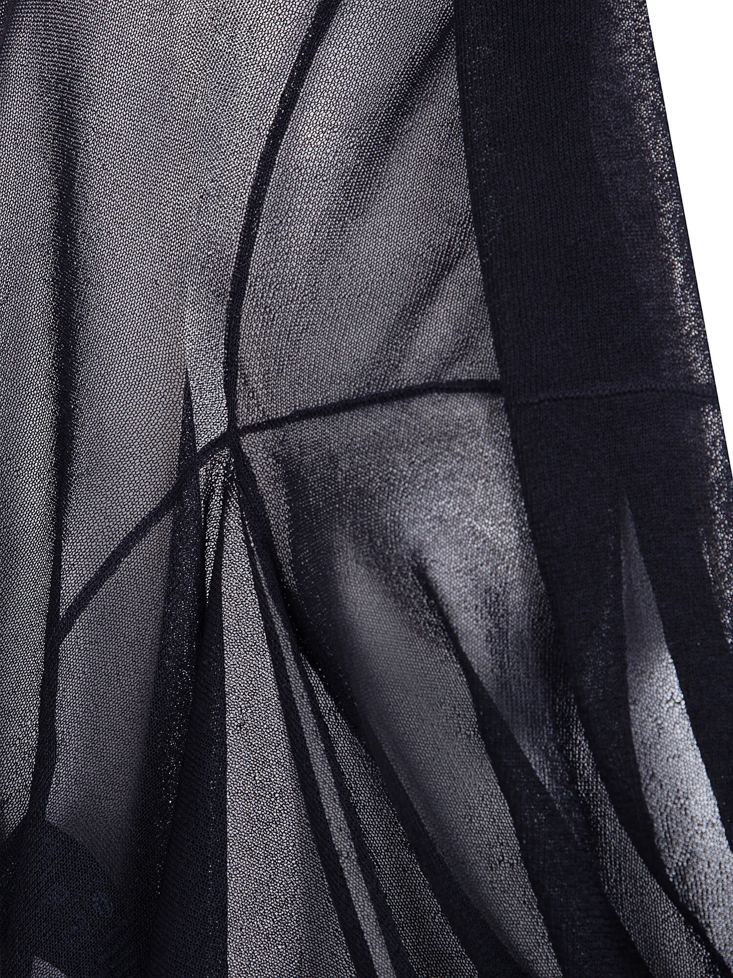Накидка Aviu Sheer draped poncho, размер 42, черный/черный — фото 1
