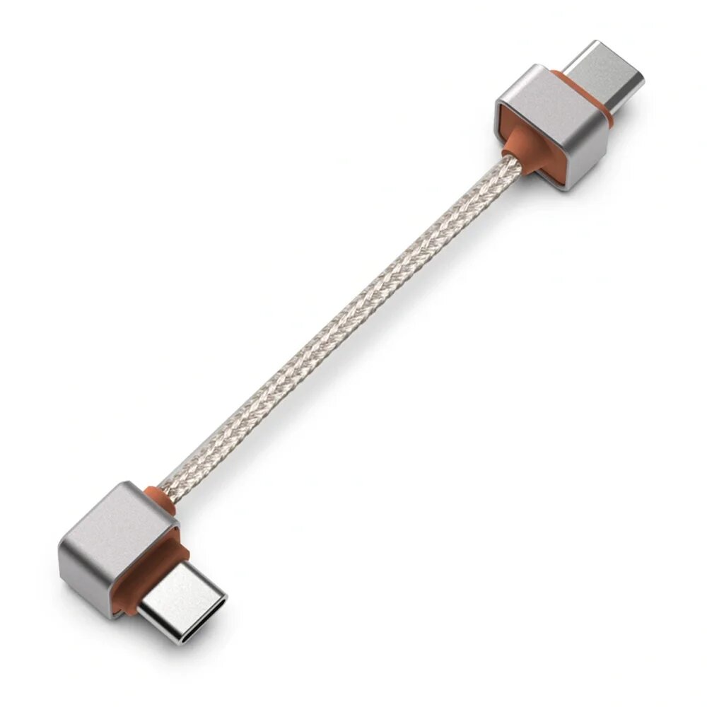 Кабель ddHiFi TC03SL Straight to L-Shaped silver USB-c otg 8.0 cm