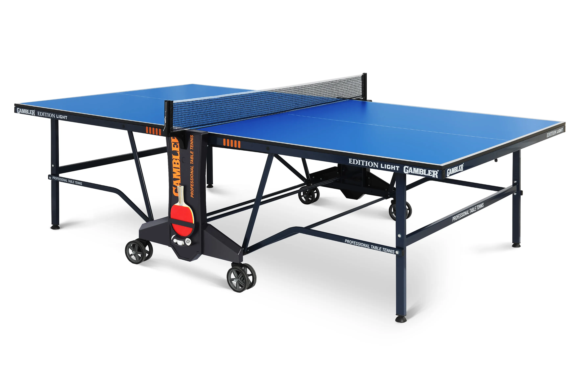 Стол теннисный Gambler "Edition Light Blue", с сеткой, толщина 18мм, синий