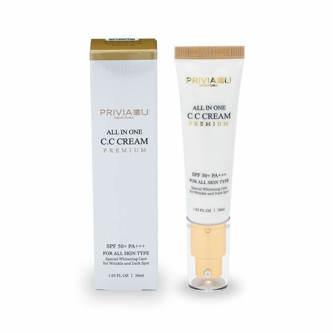 PRIVIA СС-крем All In One C.C Cream SPF50+PA+++ универсальный оттенок, 30 мл