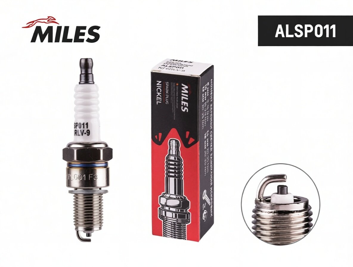 Свеча зажигания искровая NF6RLV-9 ALSP011 Miles арт. ALSP011