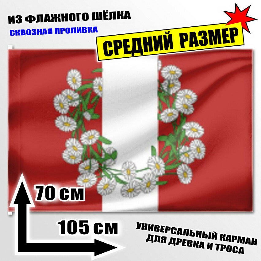 Флаг средний Бураковского сельского поселения 105x70 см