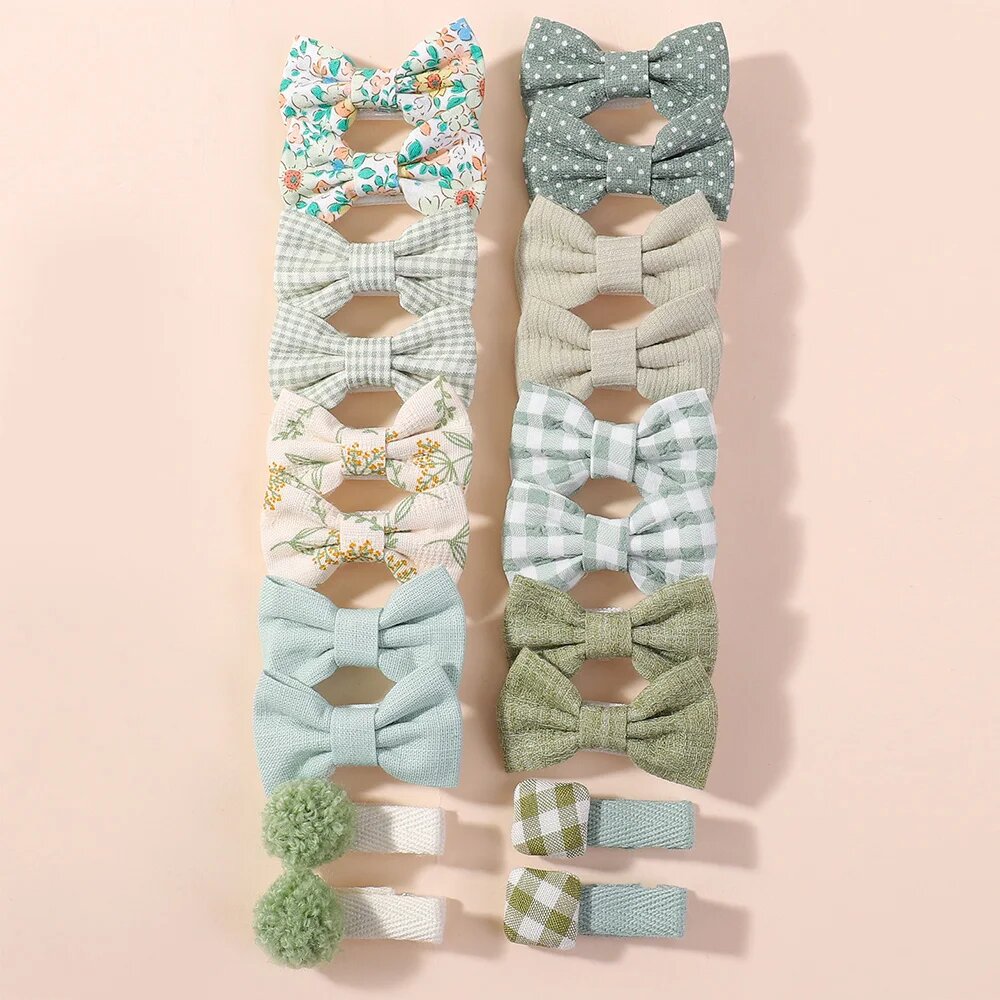 20 шт. заколки для волос KIDS BOWS, Цвет: Fj4903-20h