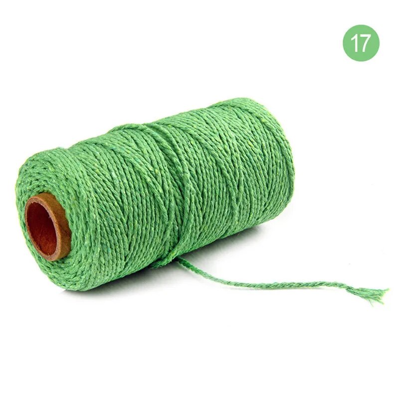 Зеленый хлопковый шпагат 100 м, Pure green