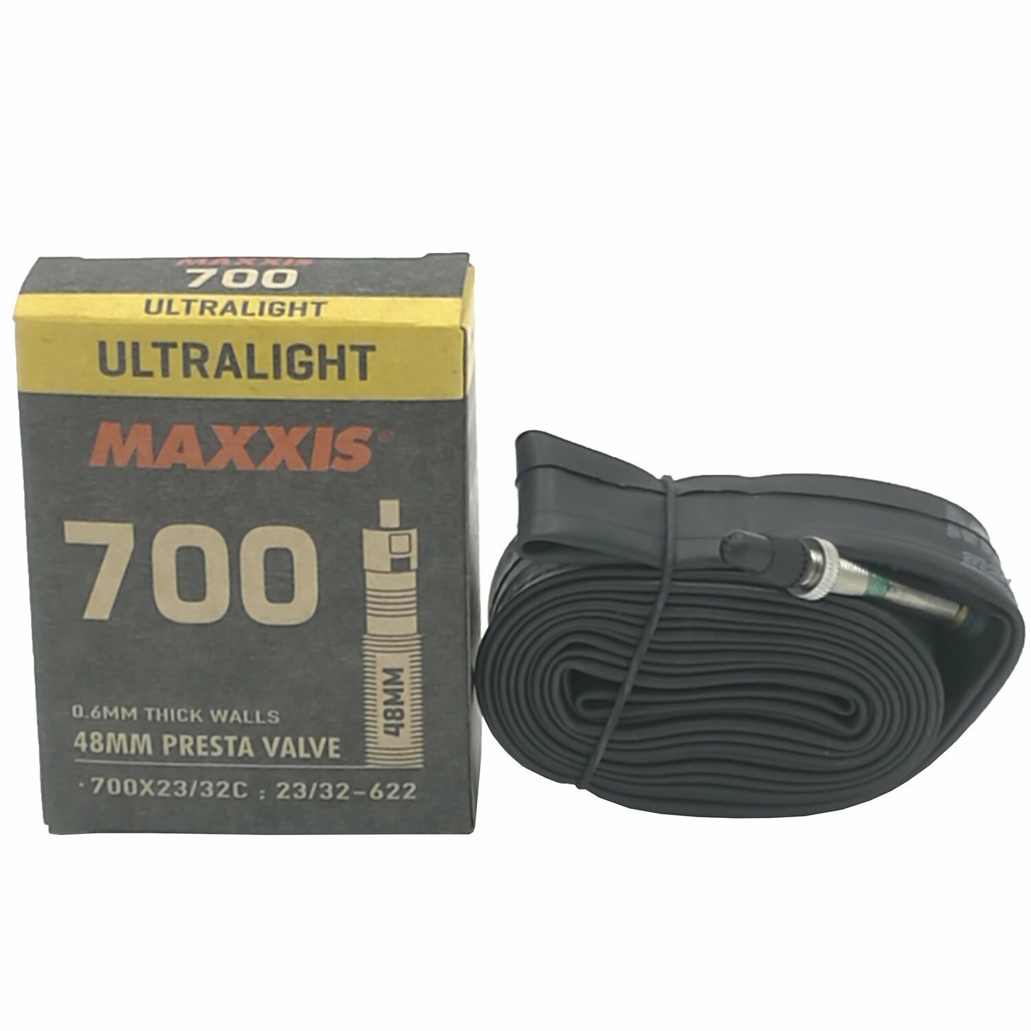 Велокамера MAXXIS ULTRALIGHT 700X23/32C (23/32-622) 0.6 вело ниппель