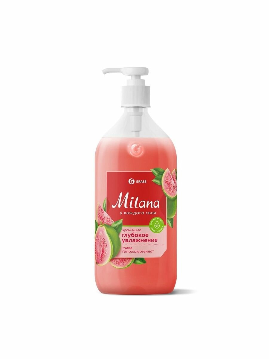 Жидкое крем-мыло "Milana" гуава флакон 1000 мл GraSS