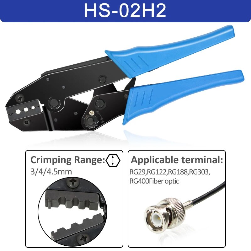 Набор для обжима коаксиальных кабелей HS-05H HS-02H2