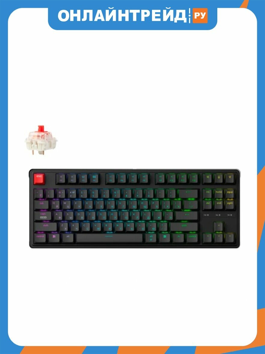 Проводная клавиатура Keychron C3 Pro 8K, Red Switches, Black (C3PX-H1Z-RU)