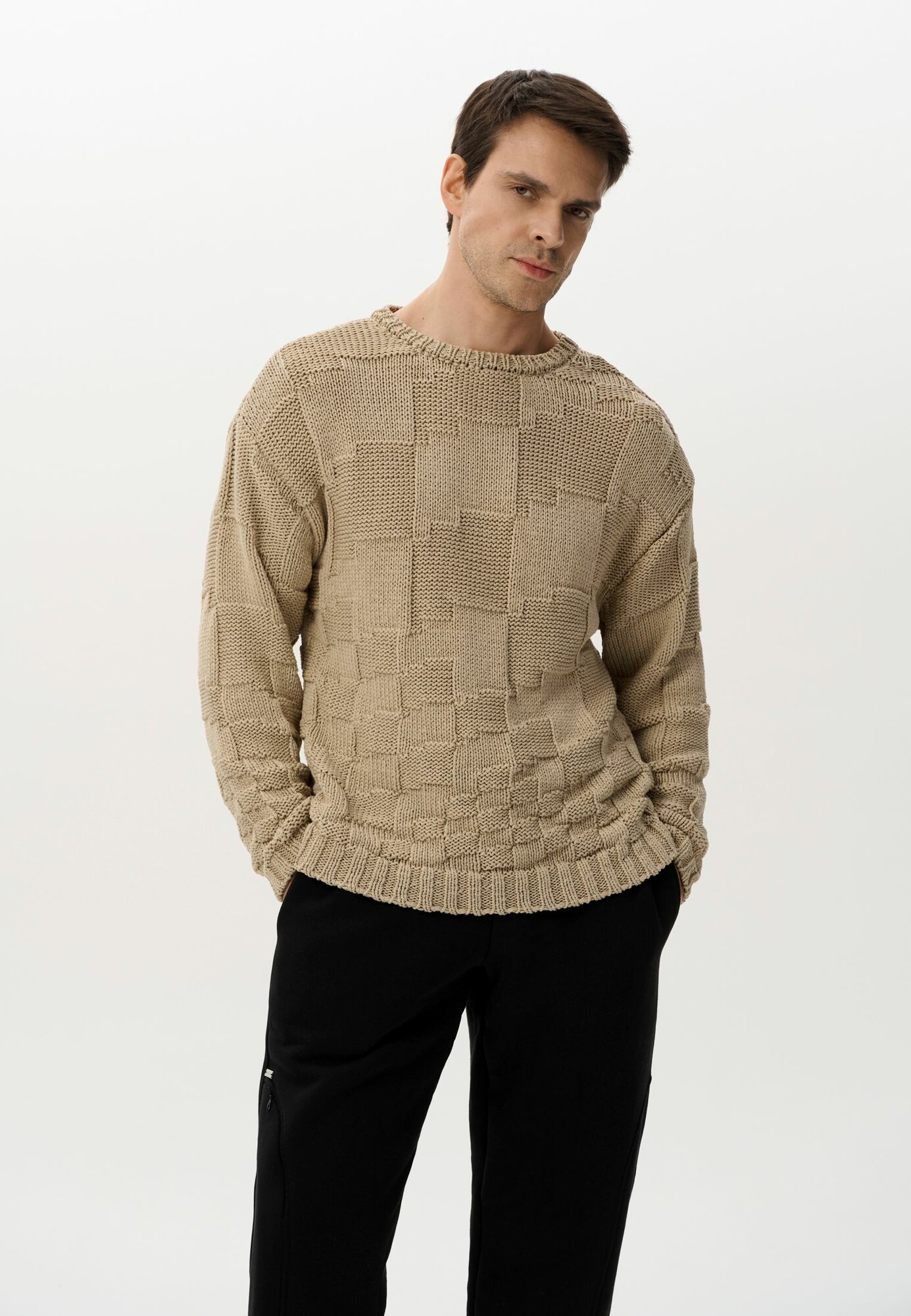 Свитер PIXELED BEIGE