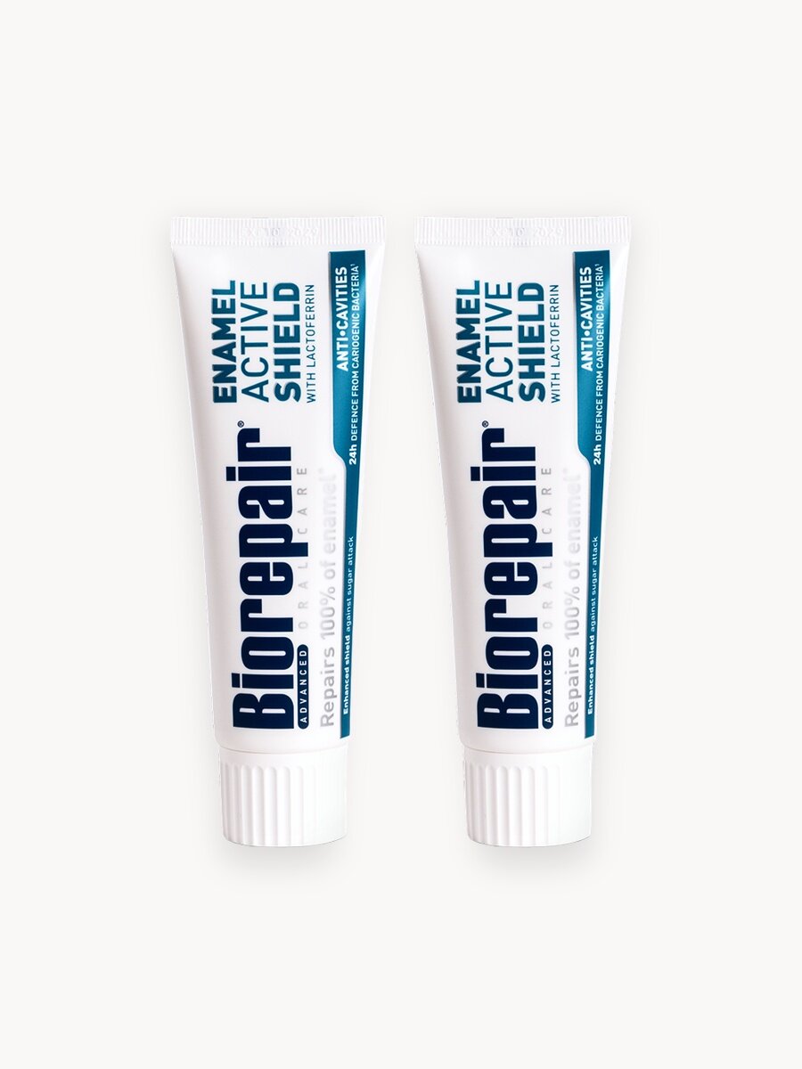 Зубная паста Biorepair Scudo Attivo активная защита эмали зубов, 75 мл, 2 шт