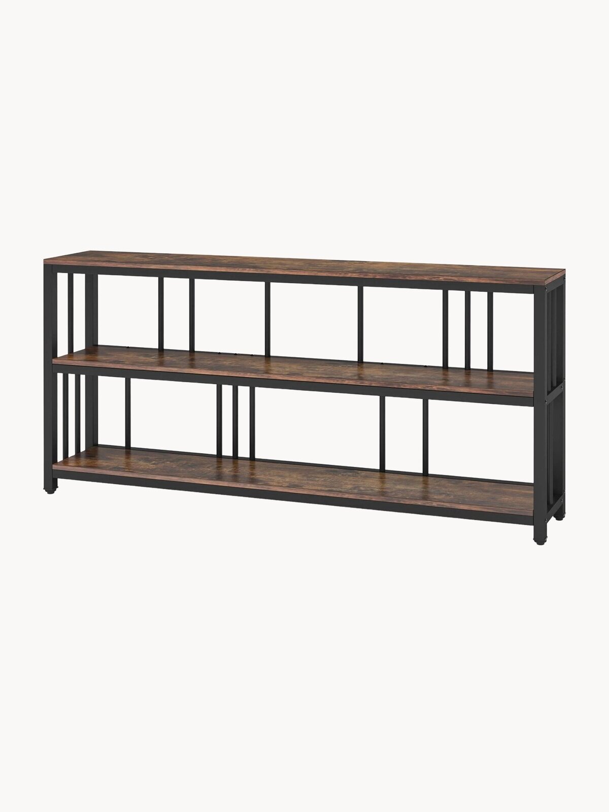 Консольный стол Лофт от MetalCraft Модель 12 из металла и массива дерева