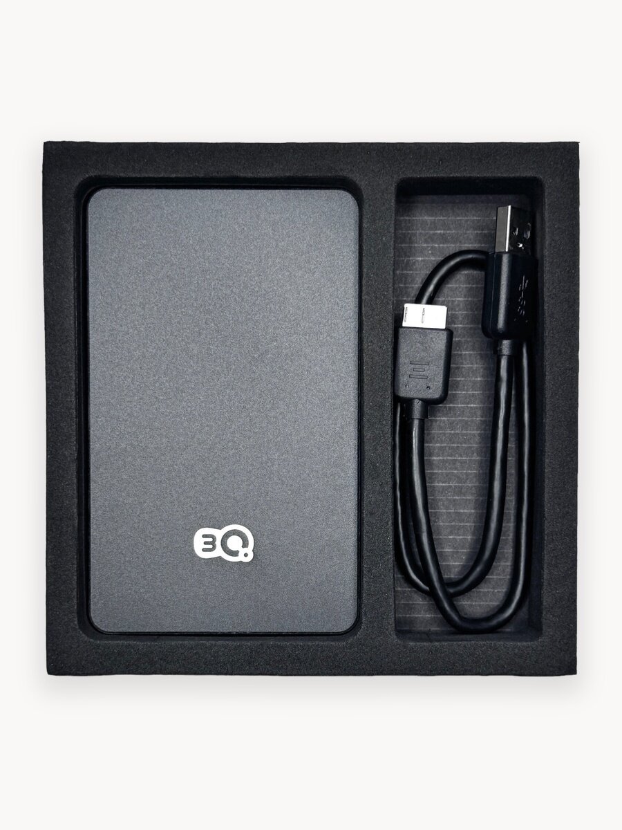 Внешний жесткий диск TLC Metallic 320 Гб HDD 2,5" накопитель USB 3.0, Черный