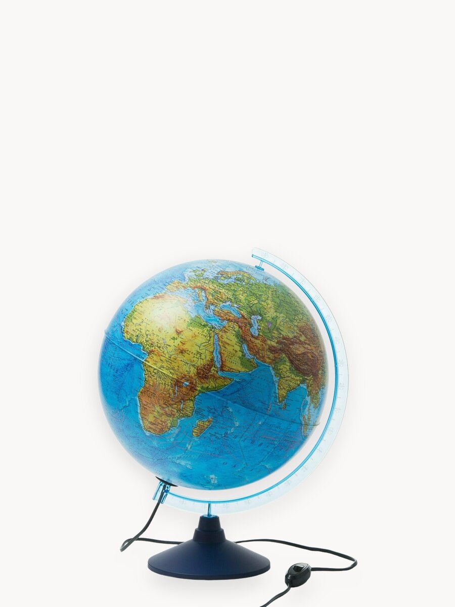 Глобус физико-политический Интерактивный с подсветкой, в комплекте очки виртуальной реальности (VR) диаметр 32 см